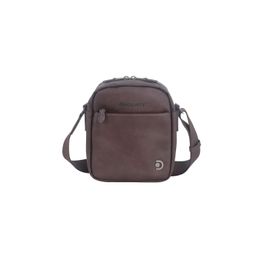DISCOVERY Damen Schultertasche "Heritage", braun, Polyurethan (PU), unifarben, Taschen, mit Metall-D-Logo
