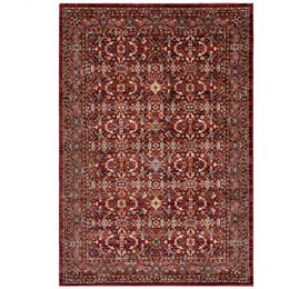 Teppich FLAIR RUGS, B:160cm H:12mm L:230cm, rot, Kunstfaser, Wohnzimmer, Teppiche, "Sandford", Sandford Vintage gemusterter Teppich