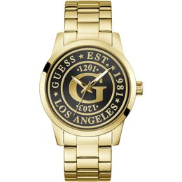 Guess Herren Quarzuhr "COLLEGIATE G"goldfarben, Armbanduhren, Armbanduhr, Herrenuhr, Edelstahlarmband