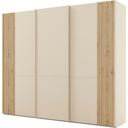 Schwebet&uuml;renschrank Musterring, B:278,9cm H:236cm T:67cm, beige, Hartfaserplatte, Holzwerkstoff, Schr&auml;nke, "Isabelle", T&uuml;ren mit Lamellenoptik,