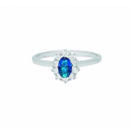 Adelia&acute;s ADELIA ́S Damen Silberring "Damen 925 Silber Ring mit Zirkonia", 50,mit Zirkonia, Silber 925 (Sterlingsilber), blau, Silber 925 (Sterlingsilber),