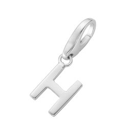 Damen Charm Buchstabe "Buchstabe H, Silber 925", silber, Giorgio Martello MILANO, Silber 925 (Sterlingsilber), Charms