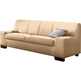 3-Sitzer DOMO collection, B:212cm H:77cm T:90cm, braun, Sofas, "Norma Top, elegant und modern, flache Armlehnen, komfortabel"
