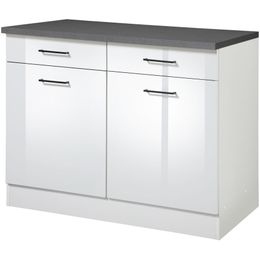 Unterschrank KOCHSTATION, B:100cm H:85cm T:60cm, wei&szlig;, Holzwerkstoff, MDF, K&uuml;che, Schr&auml;nke, "KS-Trier", Breite 100 cm, f&uuml;r viel Stauraum