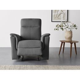 Relaxsessel Home Affaire, B:91cm H:99cm T:92cm, grau, Webstoff 95% Polyester 5% Nylon, Wohnzimmer, Sessel, "Southbrook, TV-Sessel mit Schlaffunktion,