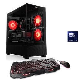 CSL Gaming-PC "AeroVision V24331", Microsoft Windows 11 Home (64 Bit), 16 GB RAM 500 GB SSD, schwarz, Desktop-PCs