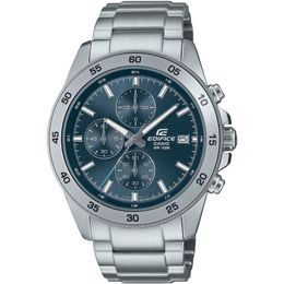 CASIO EDIFICE Damen Chronograph, silber, Armbanduhren, Quarzuhr,Armbanduhr,Herrenuhr, bis 10 bar wasserdicht,Edelstahlarmband