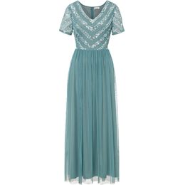 bonprix Damen Maxikleid, blau, festlich, Gr. 36, Obermaterial: 100% Polyester. Futter: 100% Polyester, Kleider, f&uuml;r festliche Anl&auml;sse, aus Polyester,