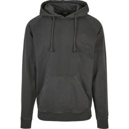 Urban Classics Herren Rundhalspullover "Urban Classics Herren Overdyed Hoody"schwarzbird, Gr. S, unifarben, 100% Baumwolle, Pullover