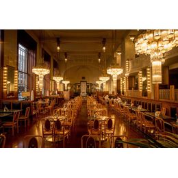 papermoon Fototapete "Restaurant", B/L: 4m x 2,6m, Bahnen: 8 Stk., bunt, Schlafzimmer, Tapeten