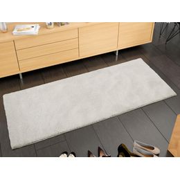 Teppich, B:80cm H:20mm L:250cm, wei&szlig;, OCI DIE TEPPICHMARKE, Polypropylen (PP), Wohnzimmer, Teppiche, "NEW VILLA MELANGE, auch als L&auml;ufer", dicht