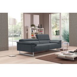 2,5-Sitzer Egoitaliano, B:216cm H:94cm T:107cm, grau, Sofas, "Malika, Designsofa mit hohem Sitzkomfort, edel und bequem", inkl. Kopfteilverstellung