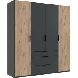 Dreht&uuml;renschrank wimex, B:200cm H:216cm T:58cm, grau, Spanplatte, Schr&auml;nke, "Burgos by fresh to go", mit extra gro&szlig;en Schubladen