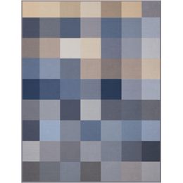 Wohndecke Biederlack, B:150cm L:200cm, blau, Baumwolle, Wohndecken, "Woven", aus 100% Baumwolle