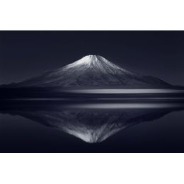 papermoon Fototapete "Photo-Art TAKASHI SUZUKI, REFLEXION MT FUJI", B/L: 4,5m x 2,8m, Bahnen: 9 Stk., bunt, Schlafzimmer, Tapeten
