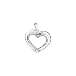 Vivance Damen Kettenanh&auml;nger "925/- Sterling Silber rhodiniert glanz Zirkonia", one-size, Silber 925 (Sterlingsilber), 0,7 g, wei&szlig;, Silber 925
