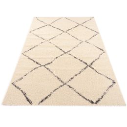 Hochflor-Teppich, B:80cm H:30mm L:150cm, beige, OCI DIE TEPPICHMARKE, Kunstfaser, Teppiche, "Stockholm", Wohnzimmer
