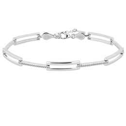 Adelia&acute;s ADELIA ́S Damen Armband "Damen Armband aus 925 Silber mit Zirkonia 18+3 cm", 18+3, Silber 925 (Sterlingsilber), silber, Silber 925 (Sterlingsilber),