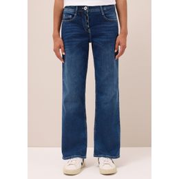 Cecil Damen Loose-fit-Jeans, blau, Gr. 36, unifarben, Jeans, 99% Baumwolle, 1% Elasthan, Jeans, aus Baumwolle mit Stretchanteil
