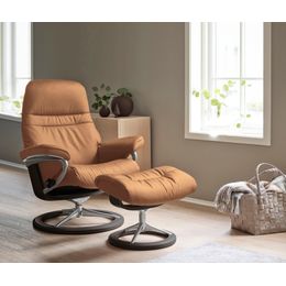 Fu&szlig;hocker stressless, B:57cm H:42cm T:40cm, braun, Leder BATICK: BATICK ist ein leicht korrigiertes, durchgef&auml;rbtes und genarbtes M&ouml;belleder, bei dem