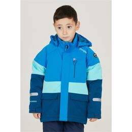 ZIGZAG Jungen Skijacke "Taylora", blau, Gr. 116, mehrfarbig, 90% Polyester, 10% Elasthan, Jacken, mit wind- und wasserdichter TPU-Membran