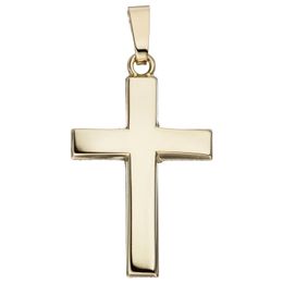 Jobo Damen Kreuzanh&auml;nger "Anh&auml;nger Kreuz", Gelbgold 585, gelb, Gelbgold 585, Schmuckanh&auml;nger, 585 Gold