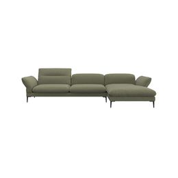 Ecksofa FLEXLUX, B:340cm H:88cm T:182cm, gr&uuml;n, 100% Polyester, Wohnzimmer, Sofas, "Salino, Funktionssofa mit Recamiere, Relaxsofa, Ecksofa", Sofa mit