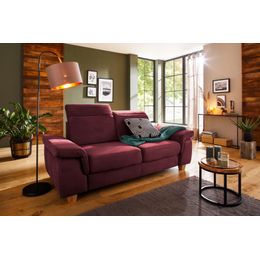 2,5-Sitzer Home Affaire, B:193cm H:83cm T:96cm, rot, Luxus-Microfaser Florence (100% Polyester);Luxus-Microfaser weich (90% Polyester, 10%