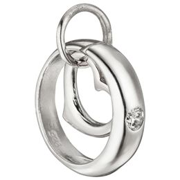 Jobo Damen Herzanh&auml;nger "Anh&auml;nger Taufring", Silber 925 (Sterlingsilber), silber, Silber 925 (Sterlingsilber), Schmuckanh&auml;nger, 925 Silber mit