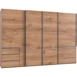 Schwebet&uuml;renschrank wimex, B:350cm H:236cm T:65cm, braun, Schr&auml;nke, "Level by fresh to go", mit Synchron&ouml;ffnung