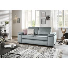 Schlafsofa DIE PLANBAR, B:196cm H:90cm T:100cm, blau, 100% Polyester, Jugendzimmer, Sofas, "MP-PD19021", mit L&auml;ngsschl&auml;ferfunktion 140x210 cm