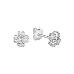 Vivance Damen Paar Ohrstecker "925 Sterling Silber rhodiniert Zirkonia", one-size, Silber 925 (Sterlingsilber), wei&szlig;, Silber 925 (Sterlingsilber),