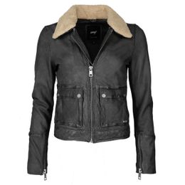 Maze Damen Lederjacke "42020103", schwarz, Gr. M, Obermaterial: 100% Lammleder; Futter: 100% Baumwolle; Kragen: 100% Polyester; &Auml;rmelfutter: 100%