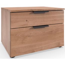 Nachtkommode wimex, B:54cm H:39cm T:41cm, braun, Spanplatte, Sideboards, "Level by fresh to go", 2 Schubladen mit soft-close Funktion, 54cm breit,