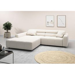 Ecksofa 3C CANDY, B:258cm H:68cm T:217cm, wei&szlig;, 96% Polyester, 4% Polyacryl, Wohnzimmer, Sofas, "Denver auch mit Cord- und Easy care-Bezug,