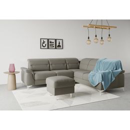 Sit & More Ecksofa SIT & MORE, B:251cm H:85cm T:231cm, braun, 100% Polyester, Wohnzimmer, Sofas, "Sinatra L-Form", optional mit Kopfteilverstellung und