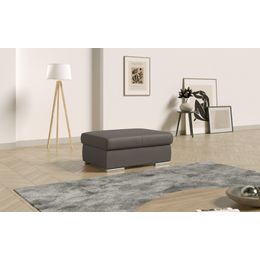 Sit & More Polsterhocker SIT & MORE, B:99cm H:42cm T:65cm, grau, Luxus-Microfaser aus 100% Polyester, Hocker, "Broadway"