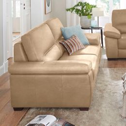 3-Sitzer Calia italia, B:210cm H:92cm T:97cm, beige, Luxus-Microfaser Ginevra (100% Polyester), Sofas, "Gaia, Sofa im edlen Design und mit