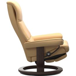 Relaxsessel stressless "View", gelb (gelb batick), B:79cm H:109cm T:77cm, Leder BATICK: BATICK ist ein leicht korrigiertes, durchgef&auml;rbtes und genarbtes M&ouml;belleder, bei dem die meisten Unebenheiten und Spuren in der Regel entfernt wurden.;Leder PALOMA: PALOMA ist ein durchgef&auml;rbtes Semianilin-M&ouml;belleder mit nat&uuml;rlicher Narbung.;ROHLEDER Stoff Q2 FARON: Ein fester zuverl&auml;ssiger Boucl&eacute; mit einem str