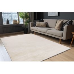 Hochflor-Teppich Kayoom, B:60cm H:27mm L:110cm, beige, Polyester, Teppiche, "Emotion 525", Fell Haptik, weich kuschelig, alle R&auml;ume