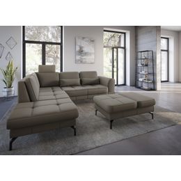 Sit & More Ecksofa SIT & MORE, B:258cm H:87cm T:226cm, braun, Wohnzimmer, Sofas, "Bendigo L-Form", inklusive Sitztiefenverstellung, Bodenfreiheit 15 cm, in 2