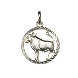 Vivance Damen Kettenanh&auml;nger "925/- Sterling Silber Sternzeichen Stier", one-size, Silber 925 (Sterlingsilber), 0,8 g, wei&szlig;, Silber 925