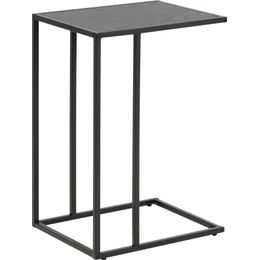 Beistelltisch ACTONA GROUP, B:43cm H:63cm T:35cm, schwarz, Wohnzimmer, Tische, mit schmalen Metallgestell im modernen Industrie-Look, H&ouml;he 63 cm