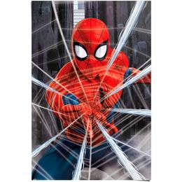 Poster Reinders, B:61cm H:91,5cm T:0,1cm, rot, Papier, Jugendzimmer, Bilder, "Marvel Spiderman - gotcha"