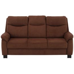 3-Sitzer Home Affaire, B:193cm H:104cm T:96cm, braun, Struktur weich (90% Polyester / 10% Polyamid);Luxus-Microfaser (100%