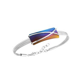 ZEEme Damen Armband "Edelstahl mit Titan mehrfarbig 17+3cm lang", 17+3cm, Edelstahl, wei&szlig;, Edelstahl, Armb&auml;nder
