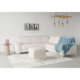 Sit & More Ecksofa SIT & MORE, B:251cm H:85cm T:231cm, beige, 100% Polyester, Wohnzimmer, Sofas, "Sinatra L-Form", optional mit Kopfteilverstellung und