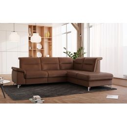Sit & More Ecksofa SIT & MORE, B:256cm H:91cm T:225cm, braun, 28000, Wohnzimmer, Sofas, "Astoria L-Form", wahlweise mit motorischer Relaxfunktion
