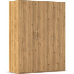 Dreht&uuml;renschrank Rauch, B:151cm H:197cm T:60cm, braun, Holzwerkstoff, Schr&auml;nke, "Kleiderschrank Schrank Garderobe Schlafzimmerschrank EVELYN", in