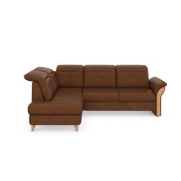 Ecksofa Home Affaire, B:269cm H:92cm T:200cm, braun, Luxus-Microfaser Euphora 100% Polyester, ;Easy Care: 98% Polyester, 2% Polyamid;Luxus-Microfaser